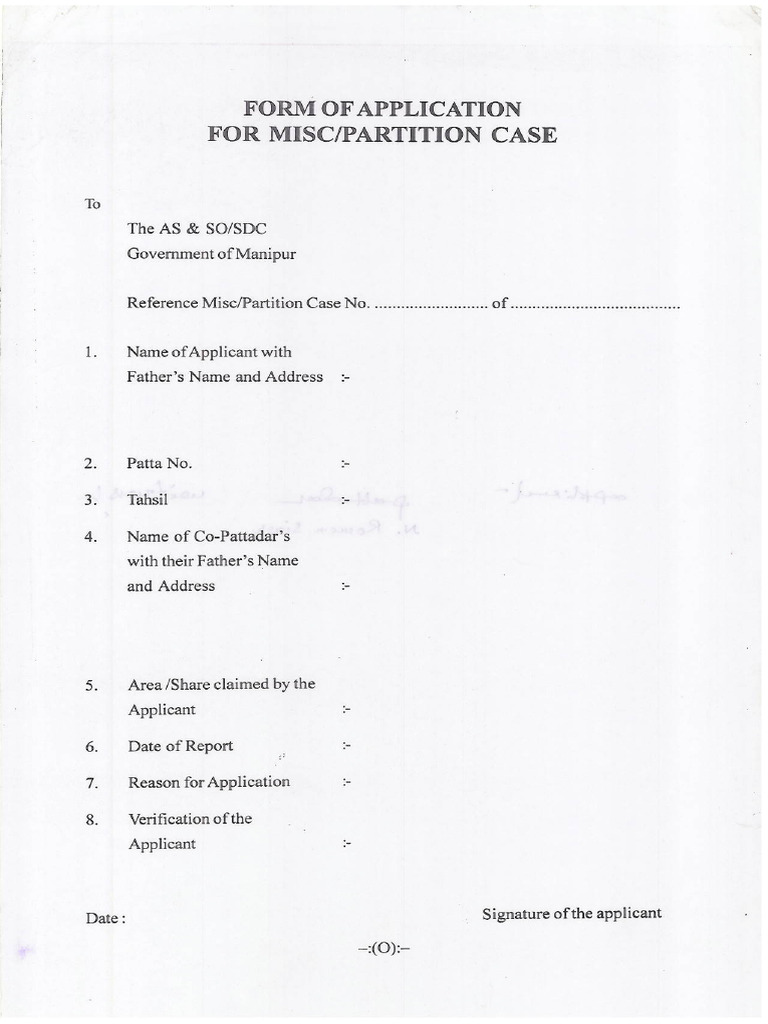 Appl Forms Partition Mutation | PDF