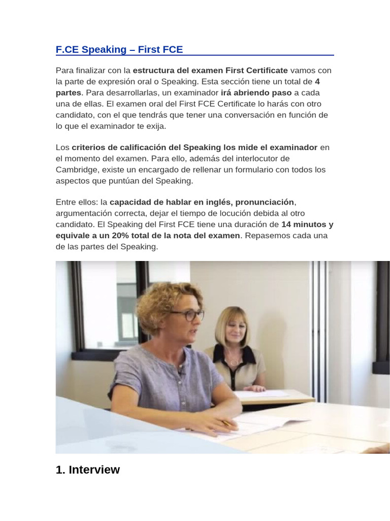 Fce Speaking Explanation | PDF