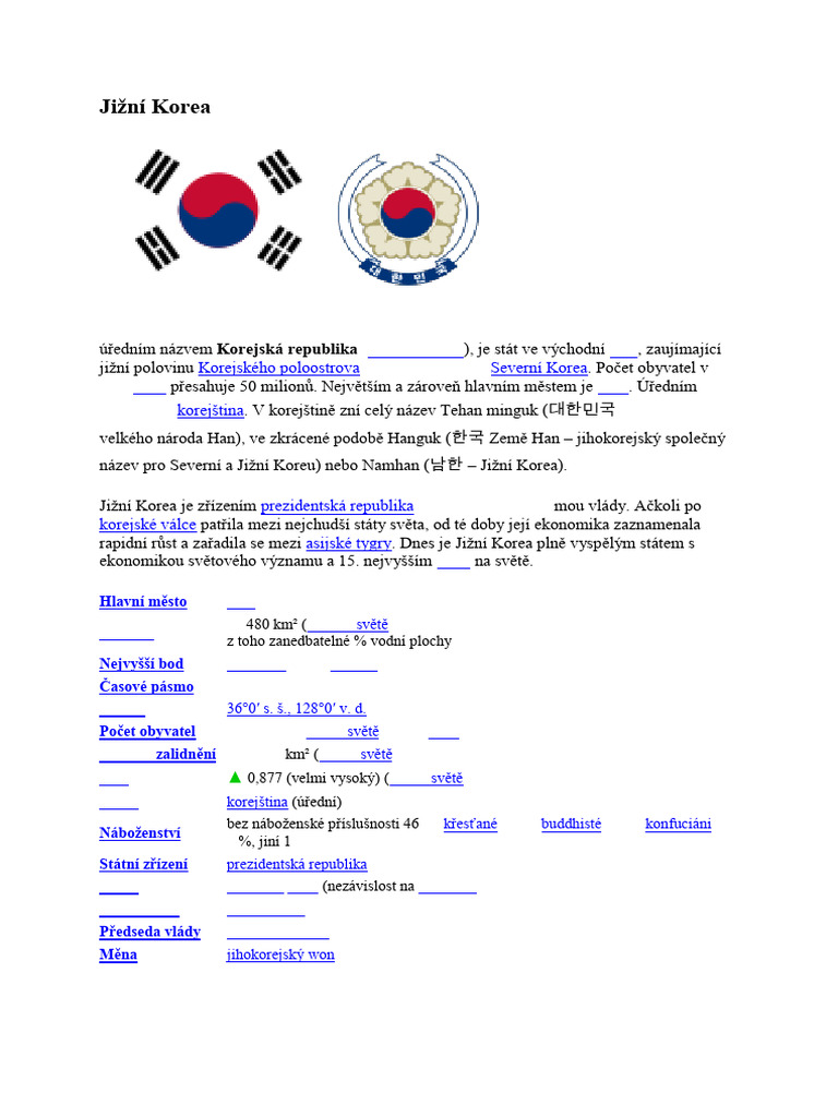 Sousek - Jizni - Korea | PDF