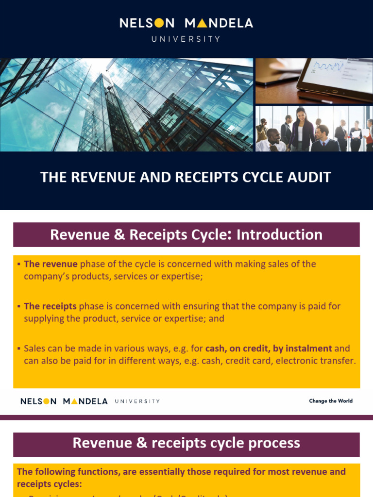 Revenue and Receipts Cycle Audit Guide | PDF | Audit | Finance & Money ...