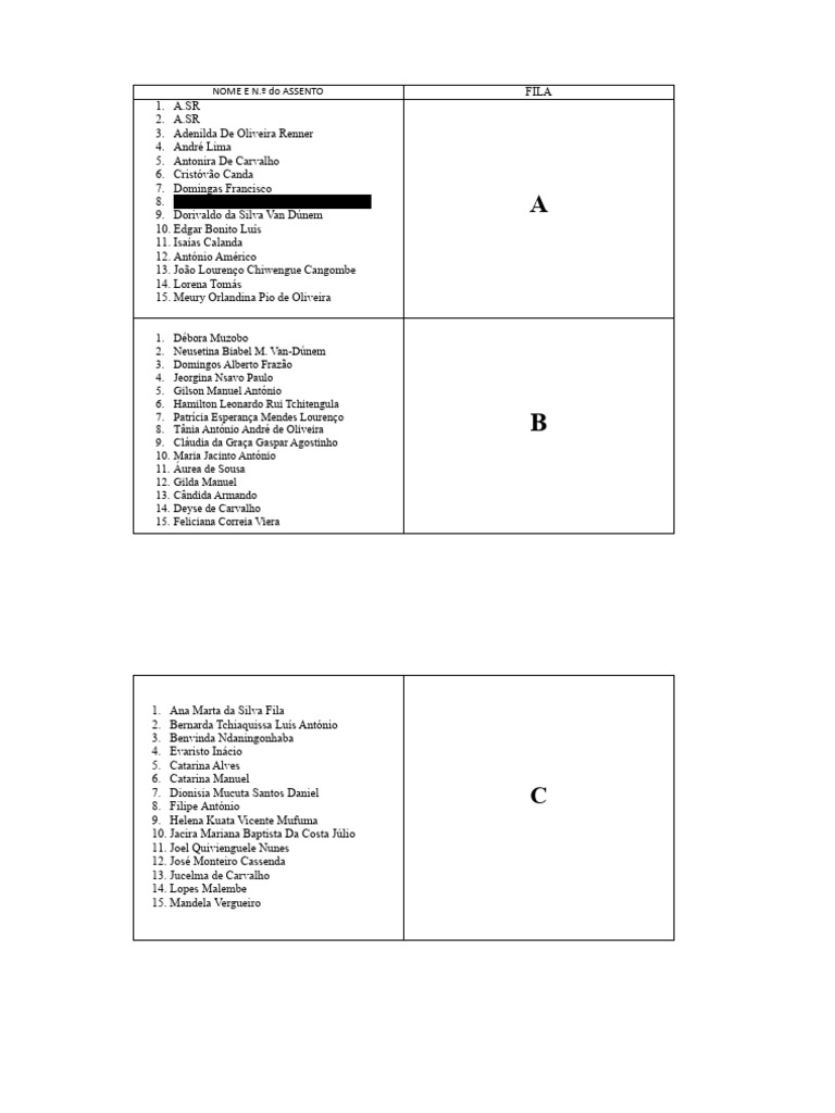 Lista Oficial. | PDF