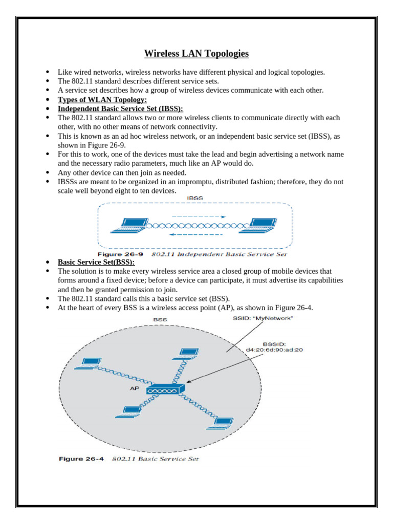 02-Wireless LAN Topologies | PDF
