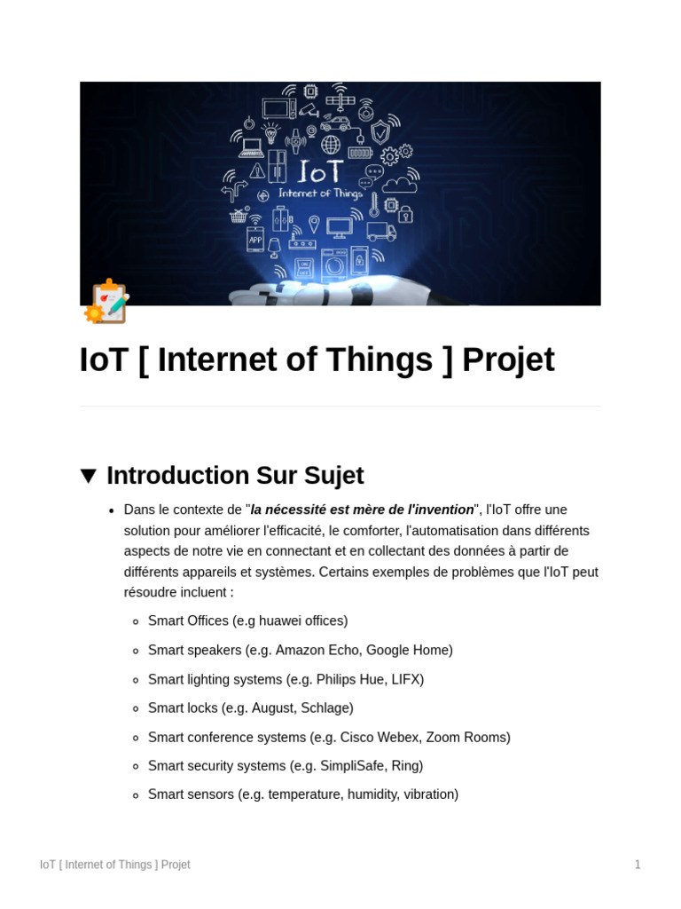 IoT (Internet of Things) Projet | PDF