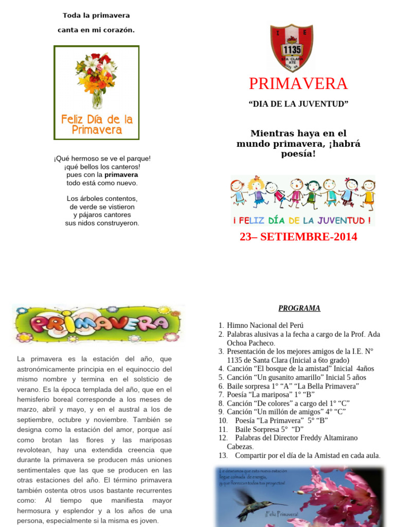 Diptico -primavera | PDF