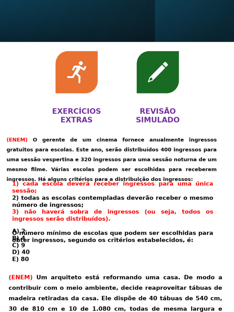 CSSG - Exercícios Extras - Simulado 1 | PDF