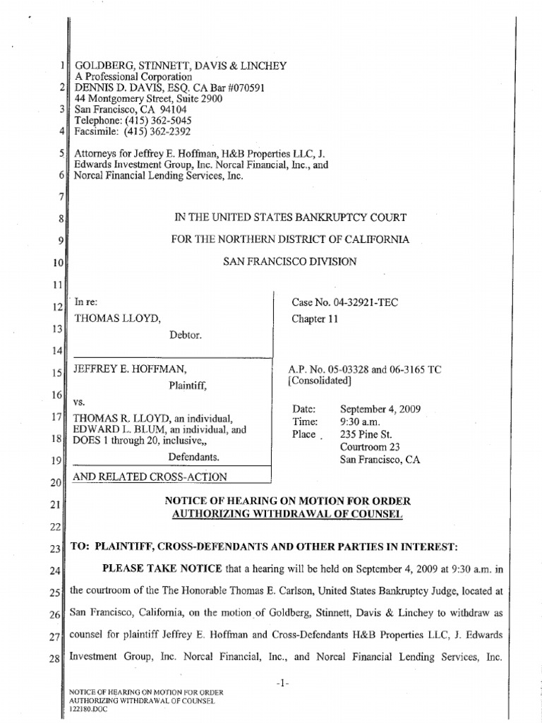 Federal Motion To Withdrawal | PDF