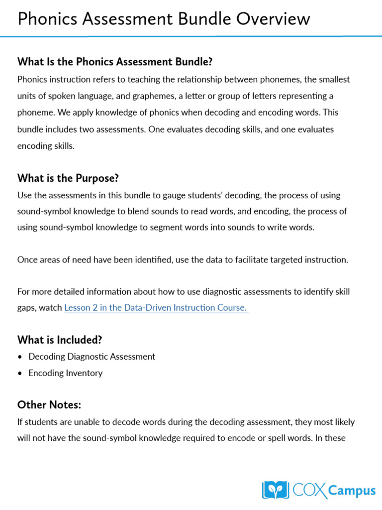 Phonics Assessment Bundle | PDF