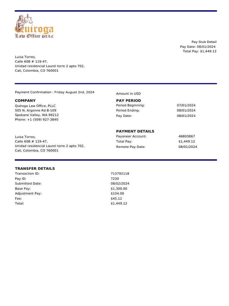 Paystub | PDF