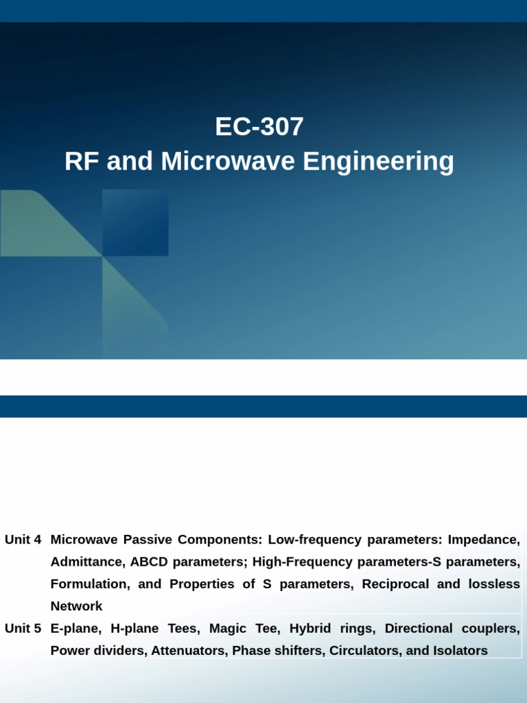 Microwave Passive Components | PDF