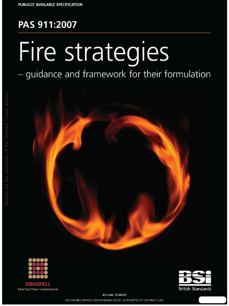 BSI00000066 Extractd15 - PAS 911-2007 - Fire Strategies - Guidance and ...