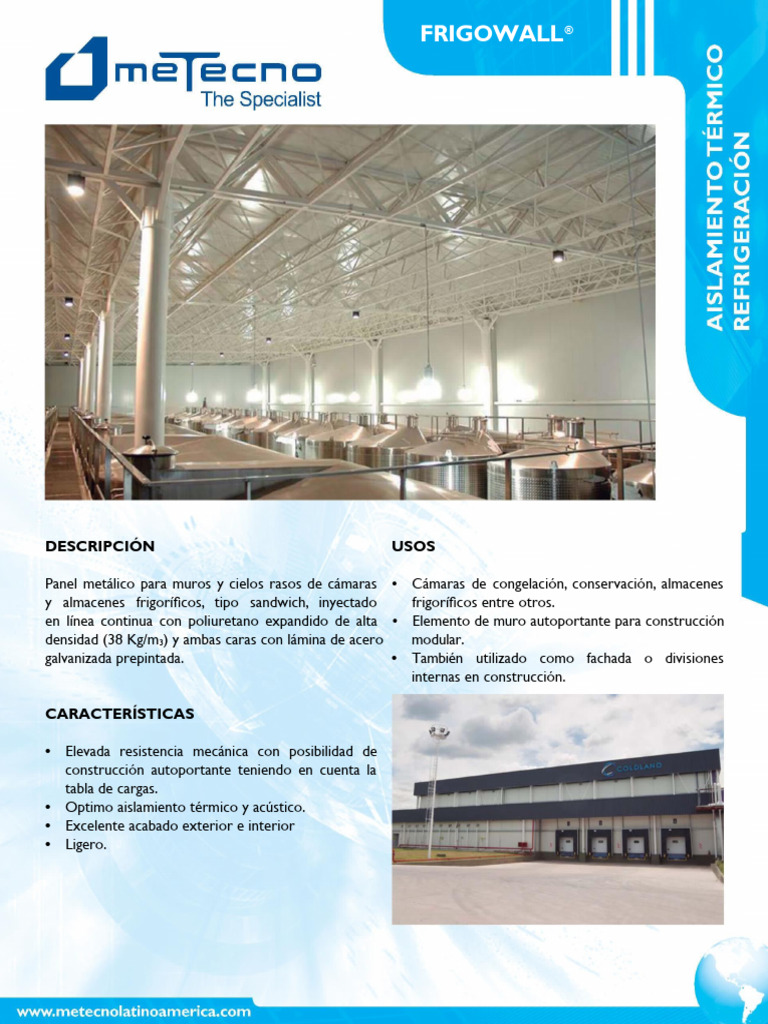 Ficha Panel Frigowall Metecno PDF | PDF