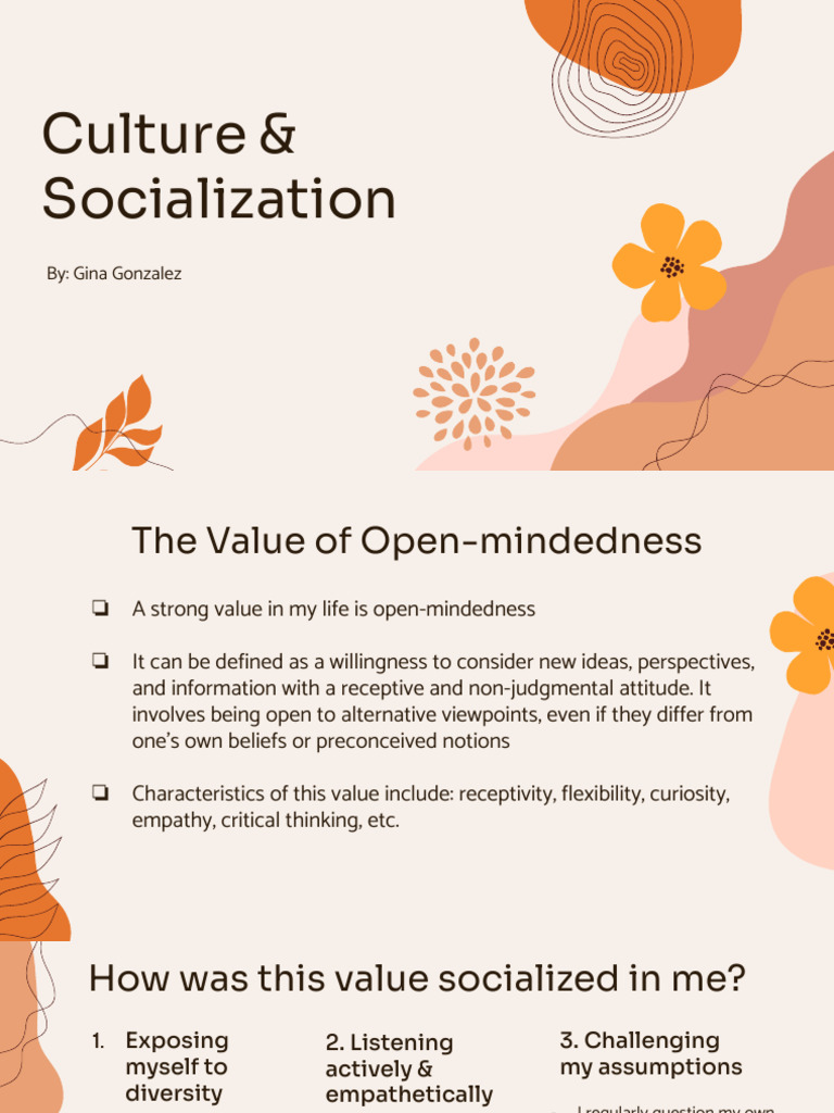 Culture and Socialization | PDF