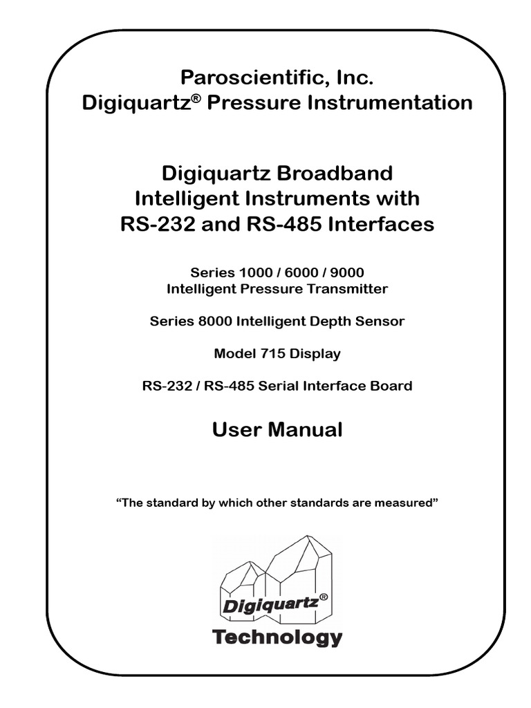 Digiquartz Operations Manual For RS 485 RS 232 | PDF | Ascii | Computer ...
