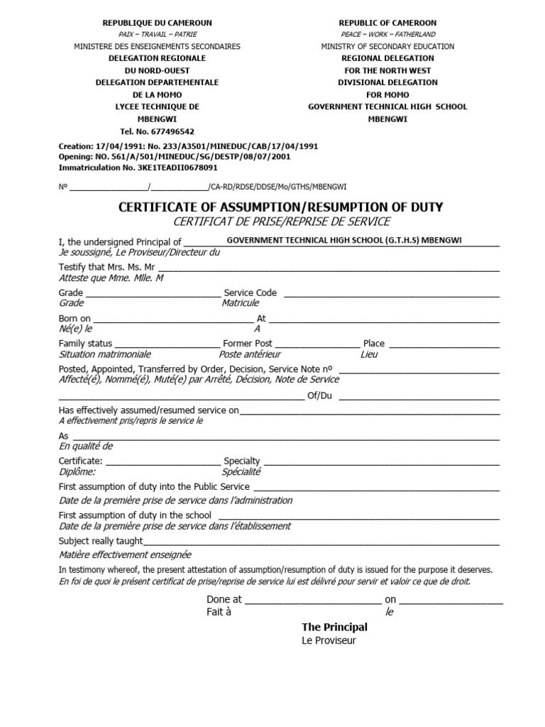 ASSUMPTION-EFFECTIVE SERVICE FORMS | PDF