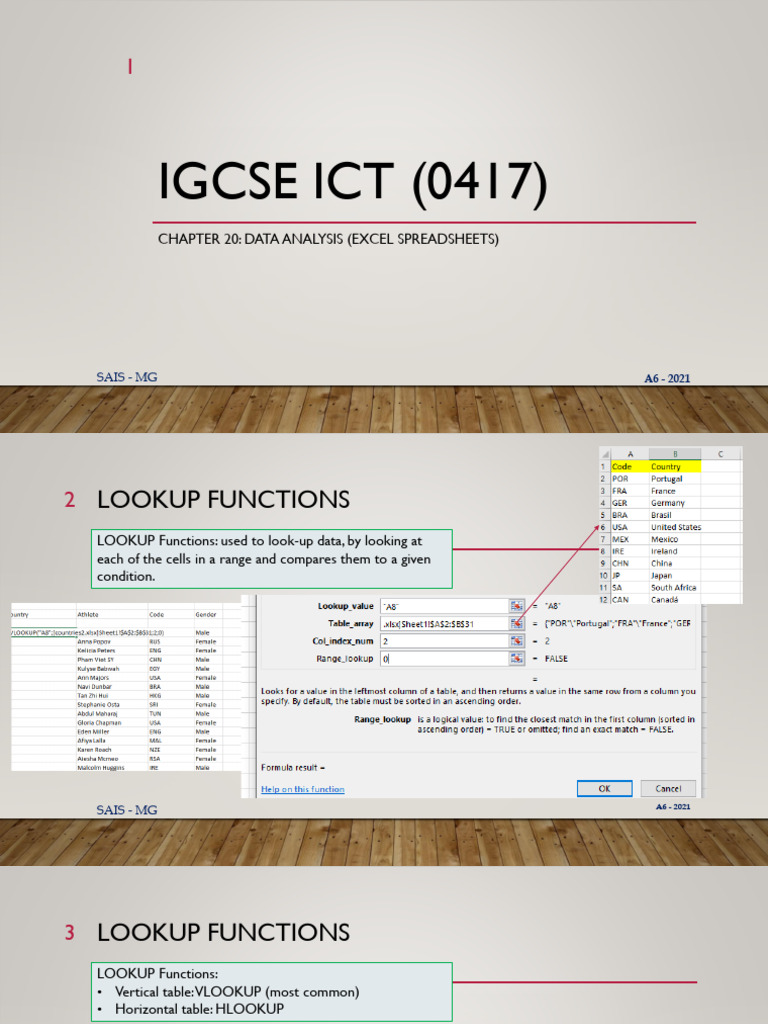 ICT IGCSE 0417 Excel Spreadsheets PDF | PDF