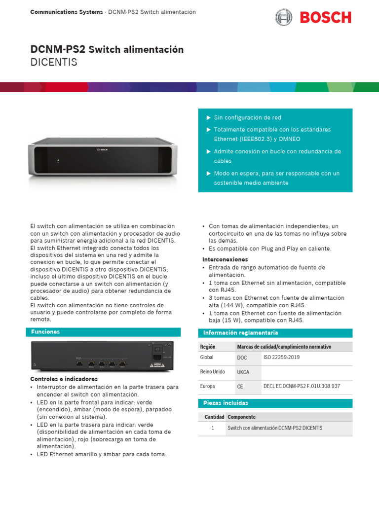 DCNM PS2 Data Sheet esES 9007220547806731 | PDF