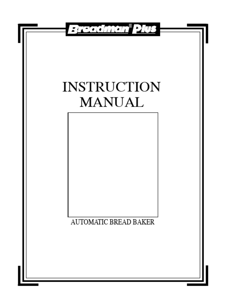 Breadman Manual TR700SPR | PDF