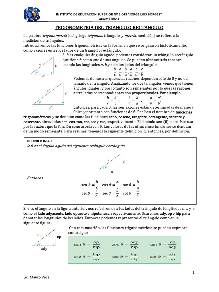 Teoria Trigonometria | PDF