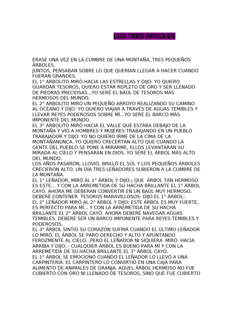 Los Tres Árboles | PDF