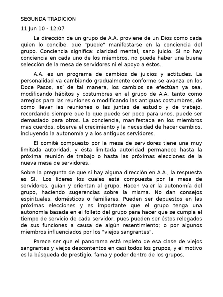 Segunda Tradicion | PDF