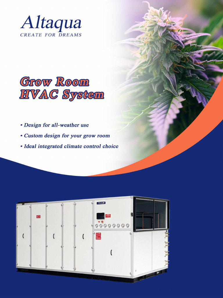 Altaqua Grow Room HVAC System Brochure_460V | PDF