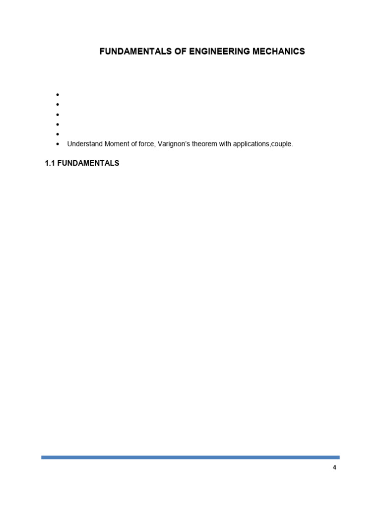 Basics of Engineering Mechanics | PDF | Force | Weight
