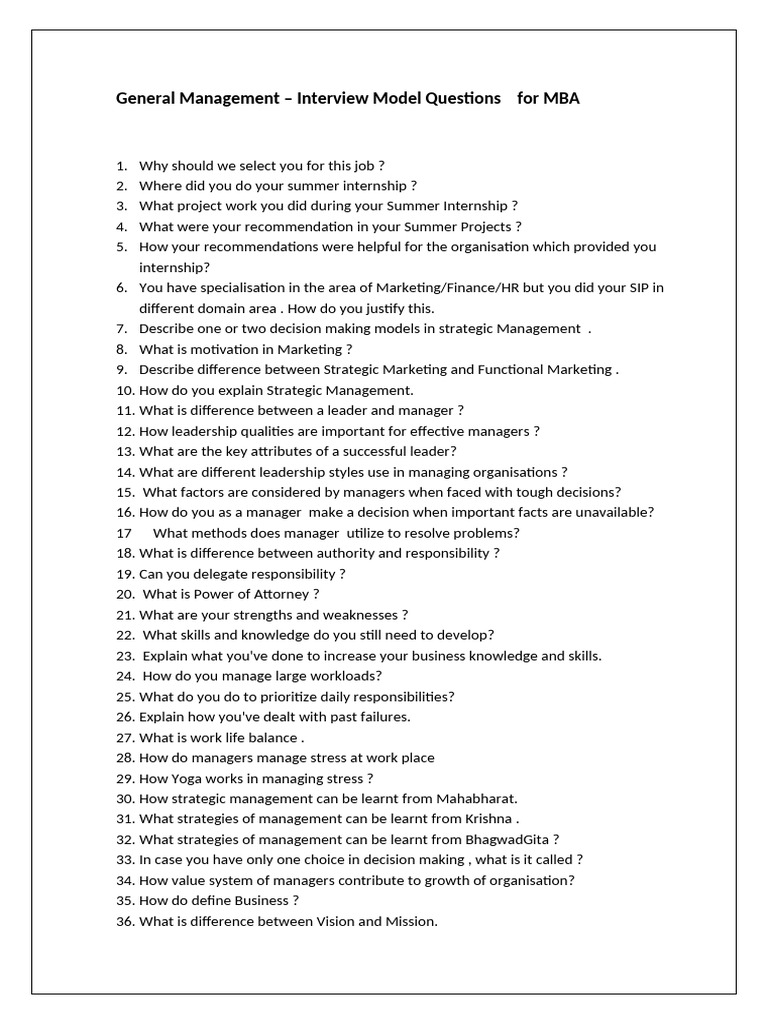 General Management | PDF