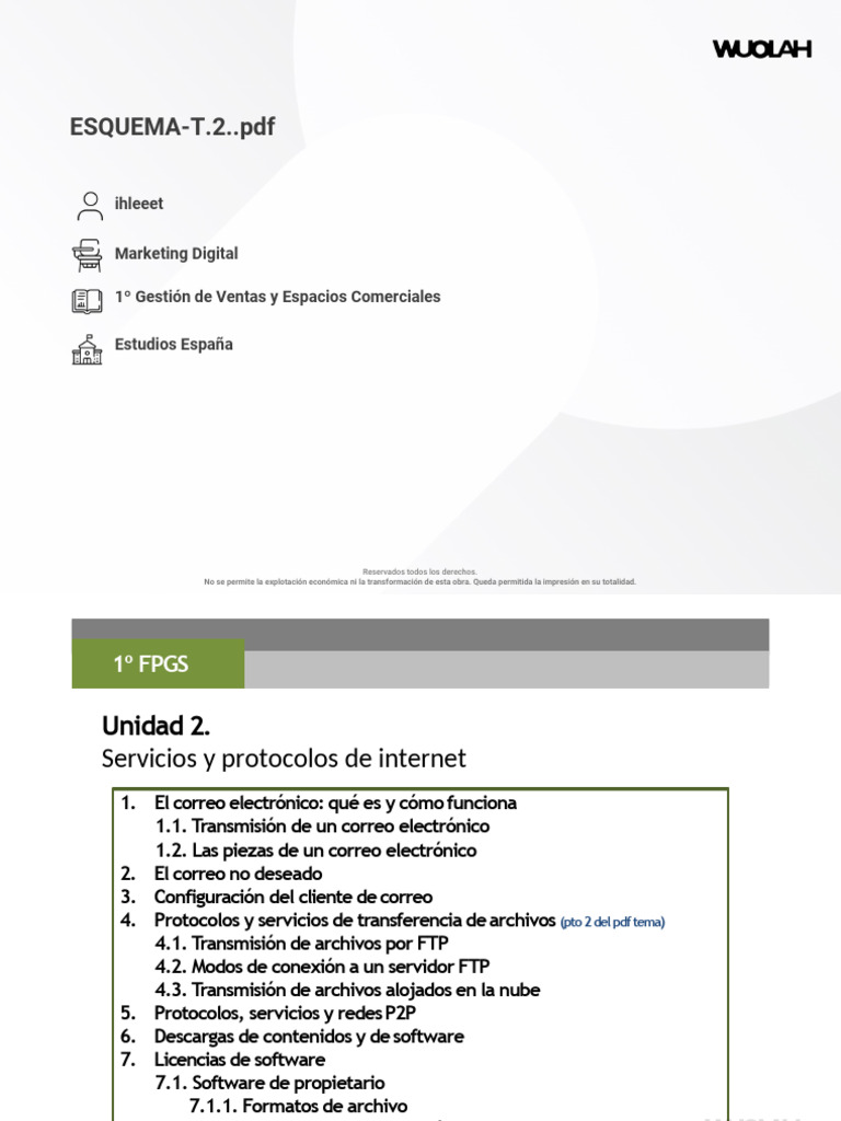 Wuolah Premium ESQUEMA T.2. | PDF