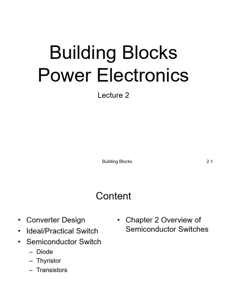 Lect02 - Building Blocks V2 - Enhanced | PDF