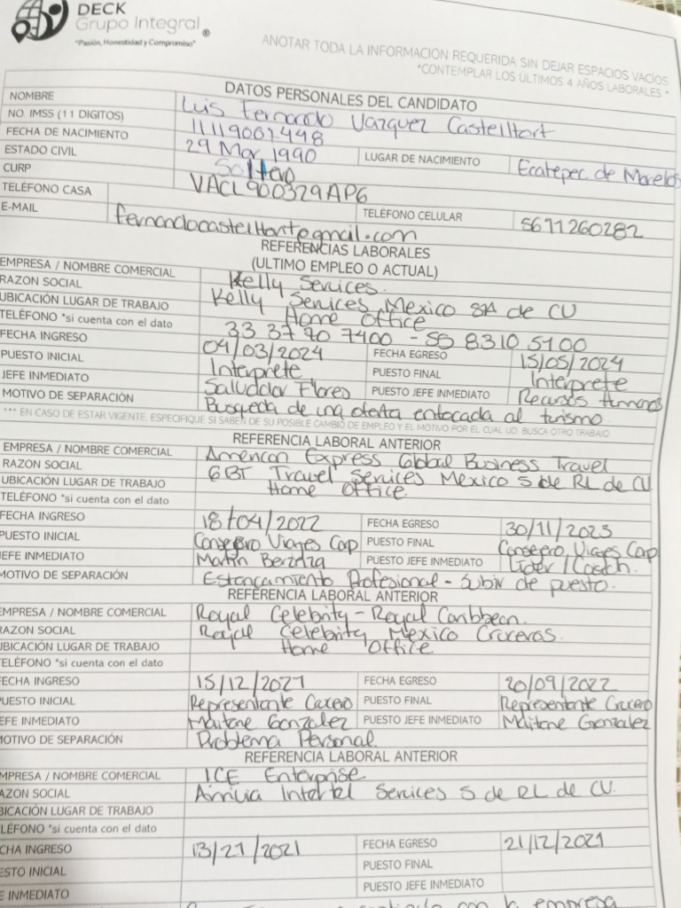 Datos Laborales Personales Aut Op Editable PDF | PDF