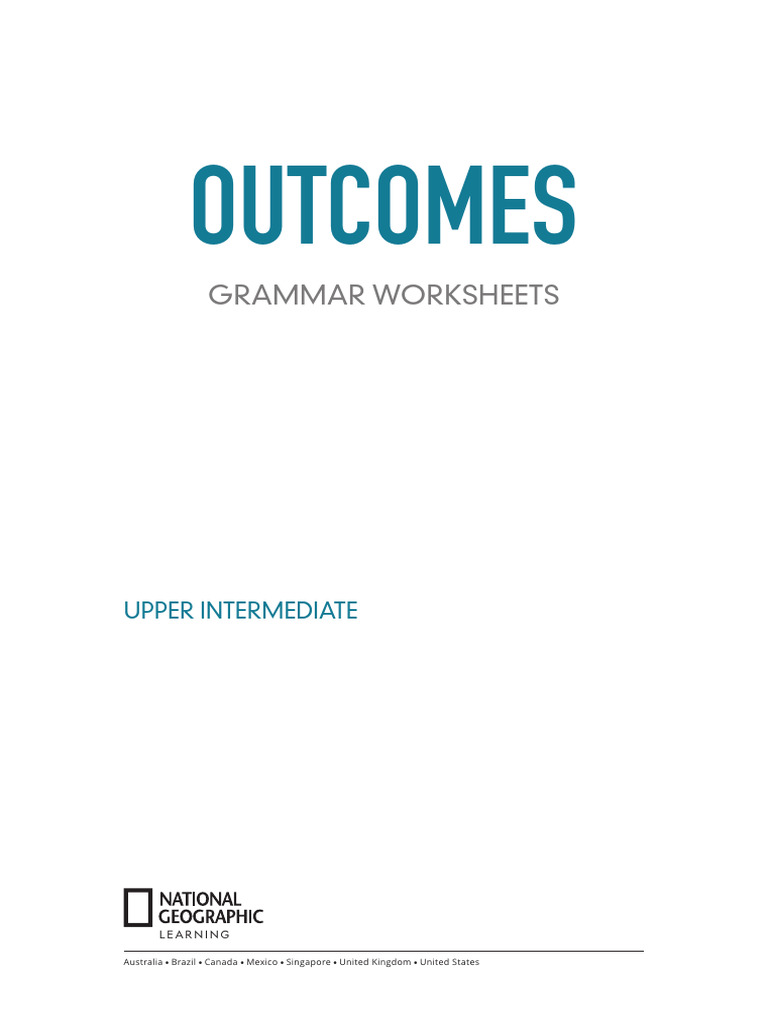 Outcomes 4 Upperintermediate Grammar Worksheets | PDF