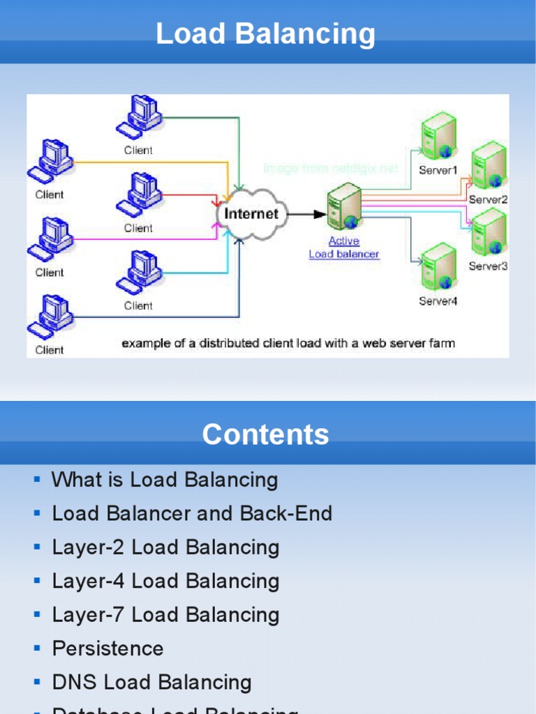 Load Balancing Presentation | PDF | Load Balancing (Computing) | Information Technology
