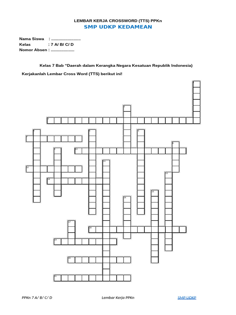 LK TTS PPKN Kelas 7 | PDF