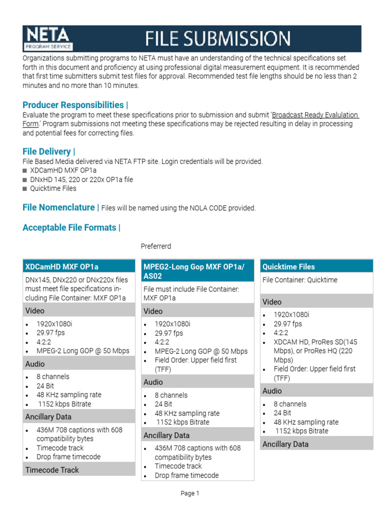 NETA technical requirements 2022 | PDF