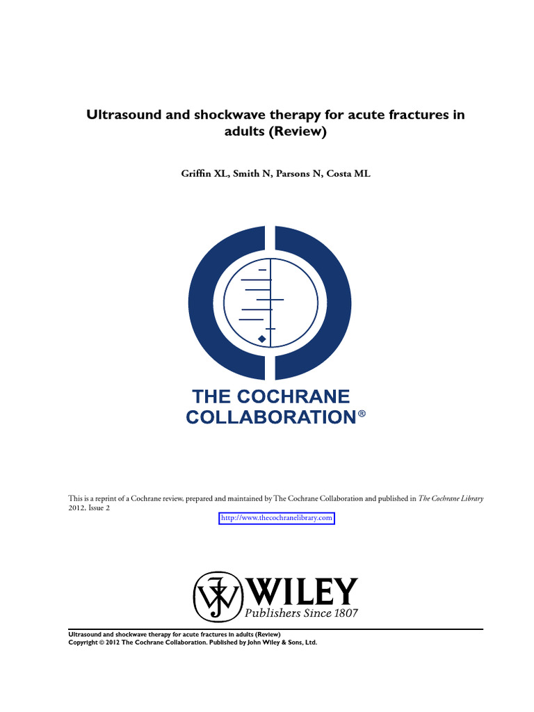 Ultrasound and Shockwave Therapy For Acute Fractures in Adults (Review ...