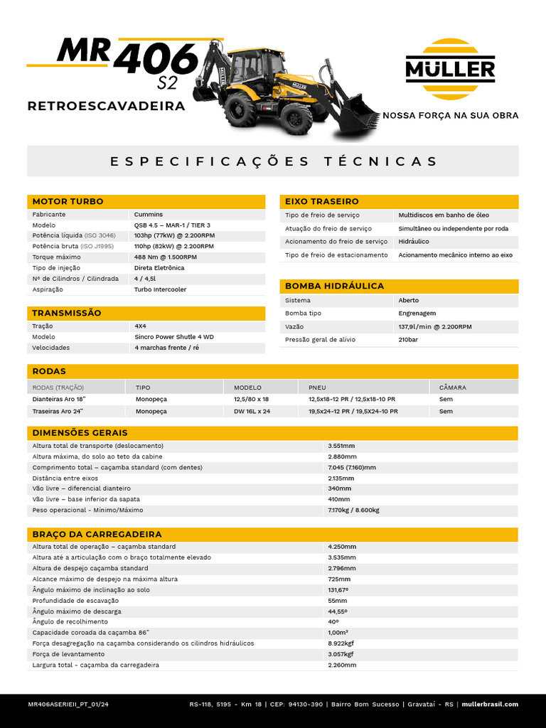 MULLER MR 406 SERIE II Prospecto | PDF