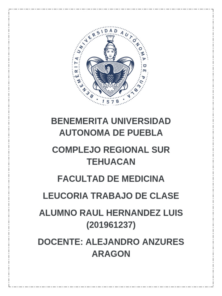 Leucoria Trabajo de Clase | PDF