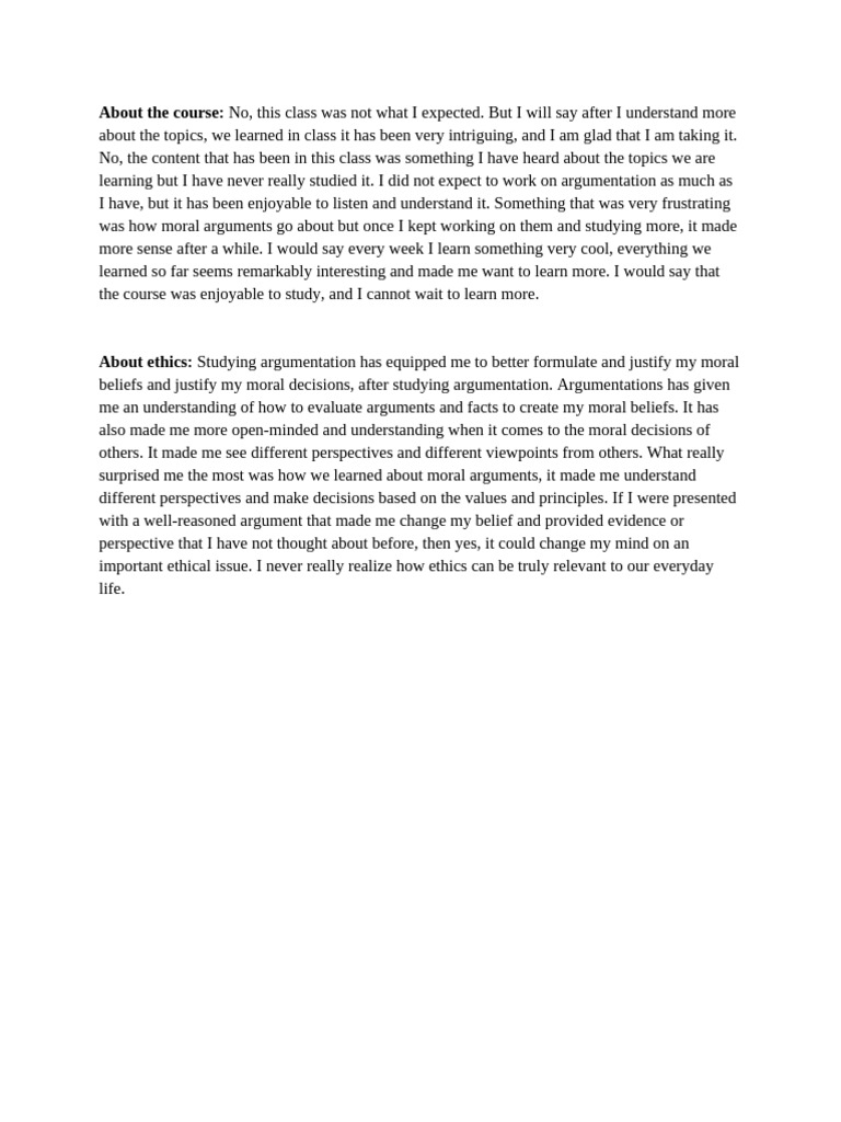 Reflection Assignment | PDF