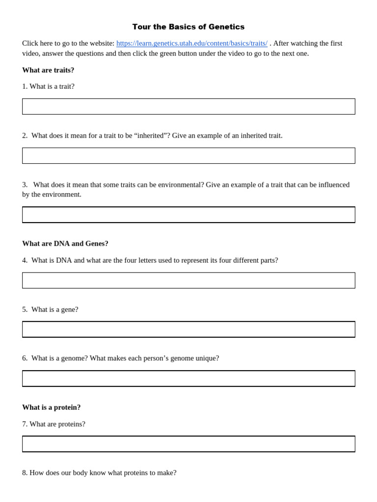 Tour The Basics of Genetics | PDF