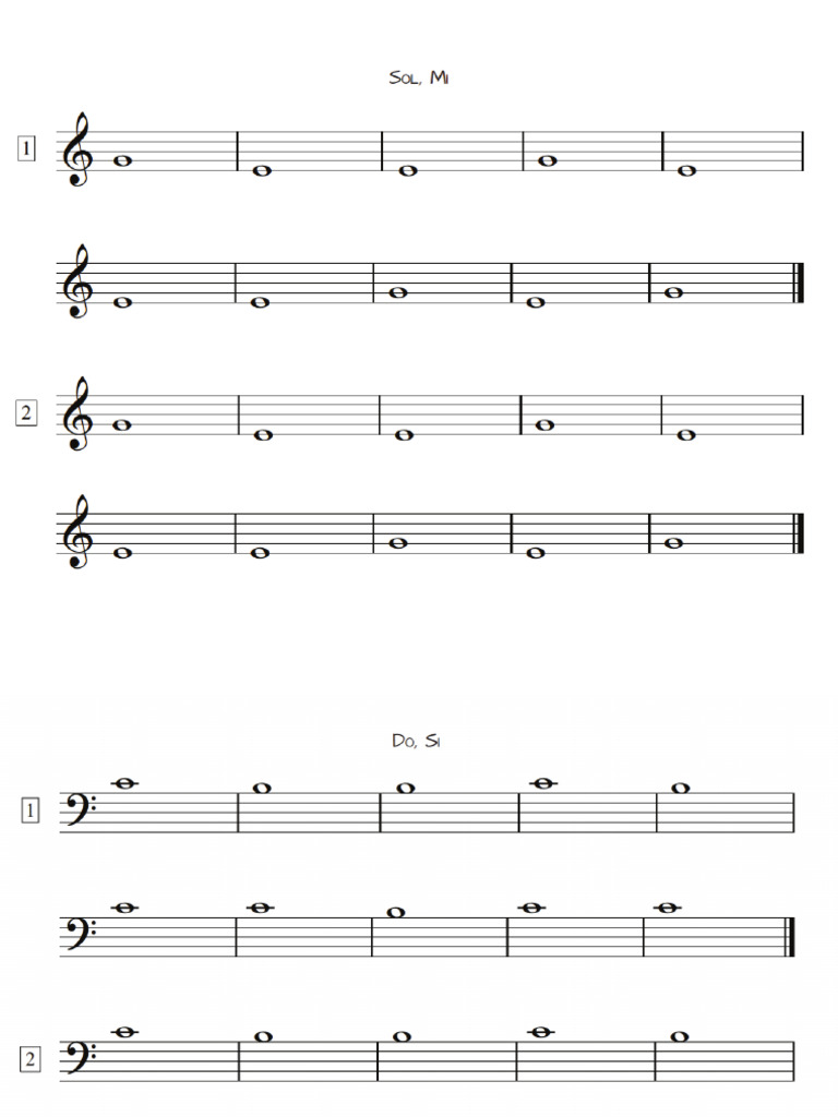 2-Práctica de Educación Musical I-Identificación de Notas en Clave de ...