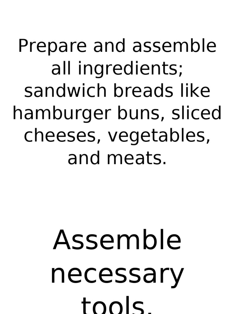 Prepare and Assemble All Ingredients | PDF