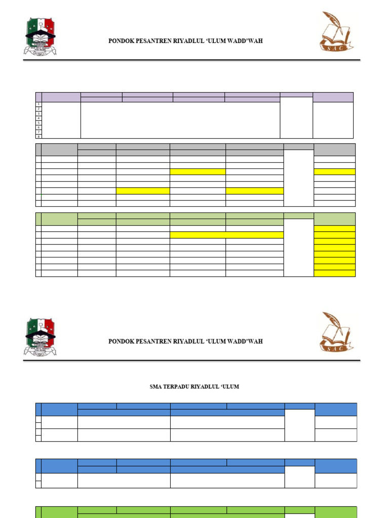 Jadwal Sorogan Putri Update-1 | PDF