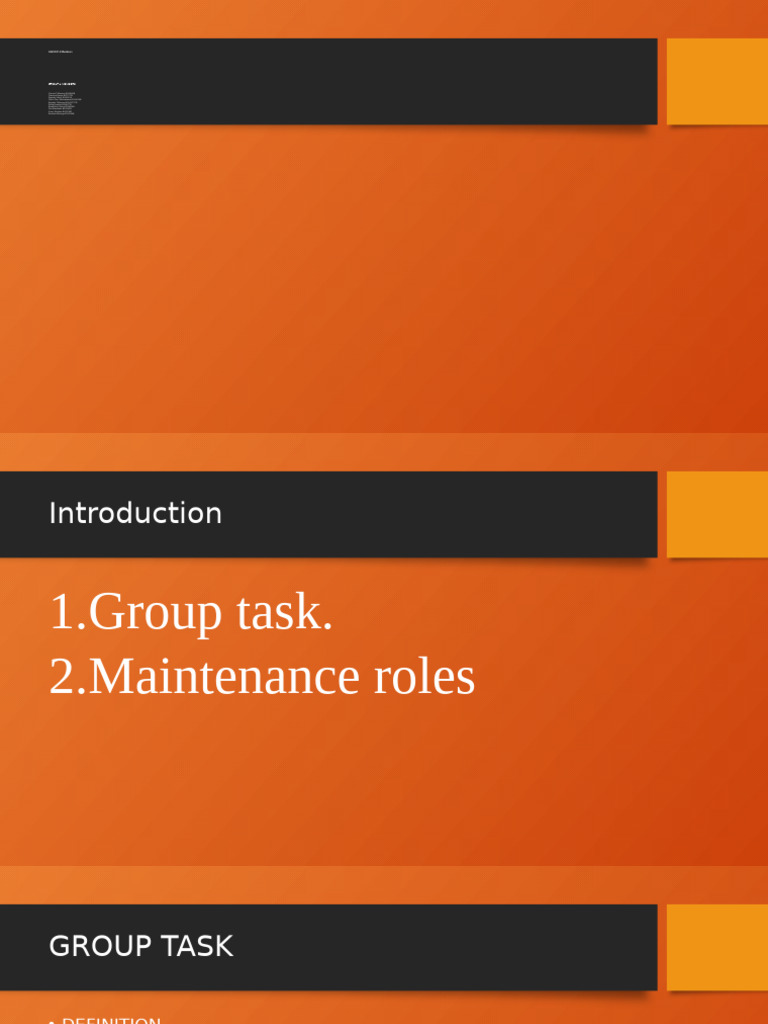 Hsw217 Group 4 (Group Task and Maintanance Roles | PDF