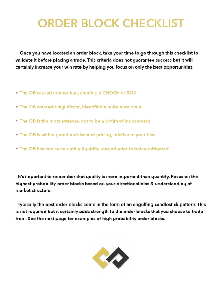 CP_Order_Block_Checklist | PDF