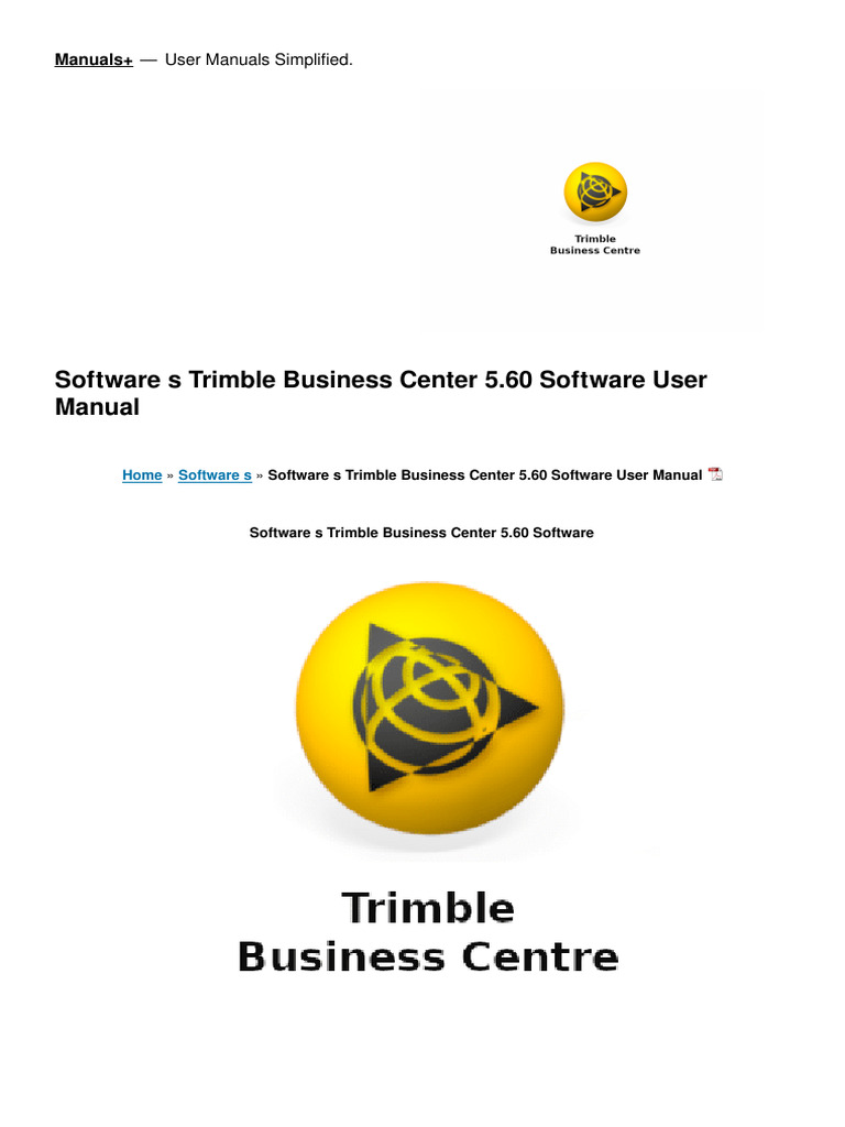 Trimble Business Center 5.60 User Manual | PDF | Surveying | Graphics ...