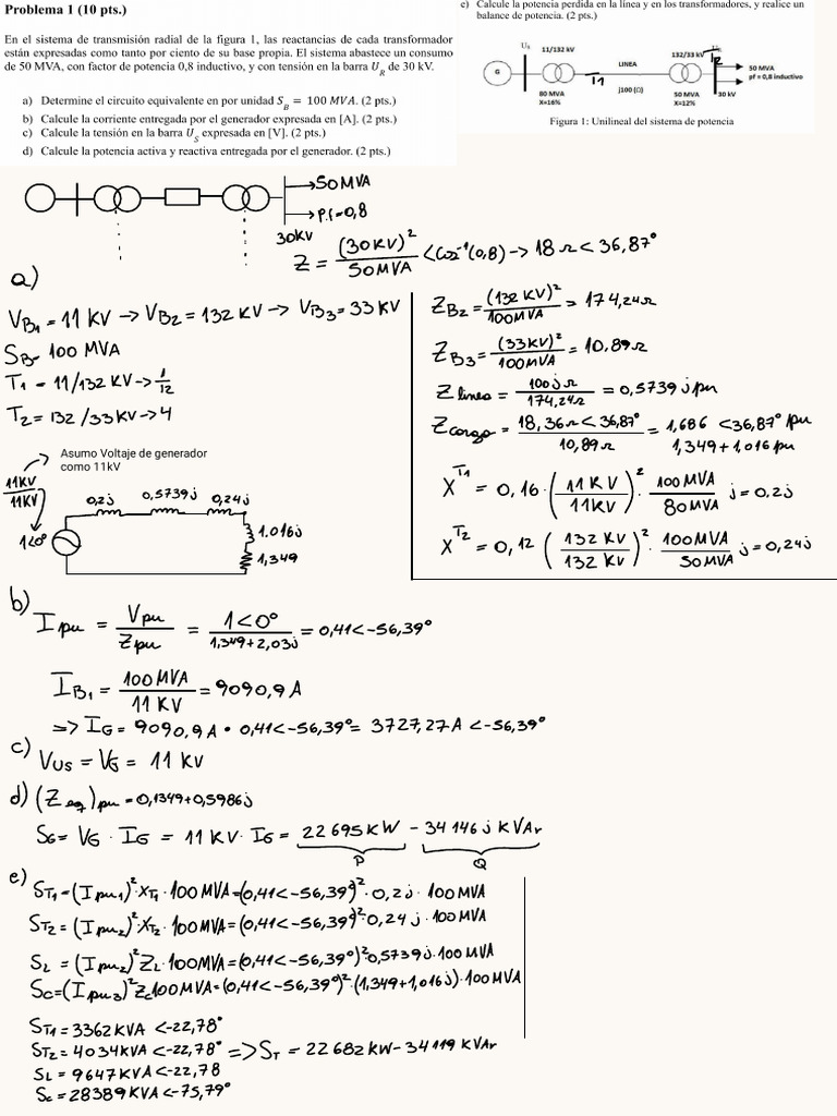 T3 Sistema de Potencia | PDF