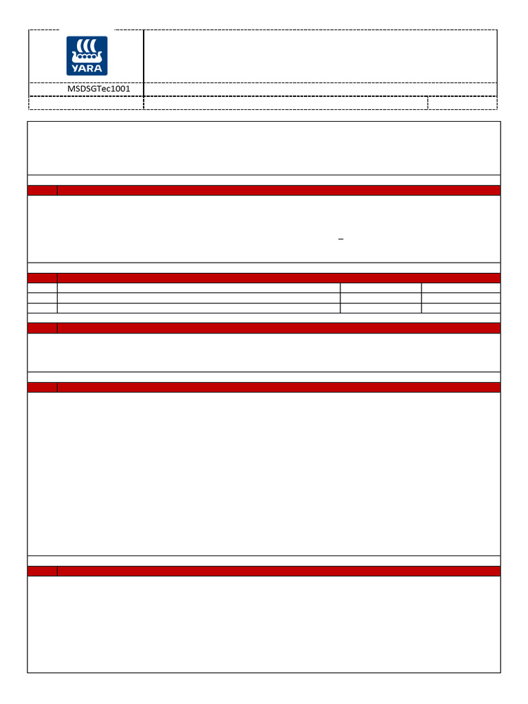 MSDS Urea Yara | PDF