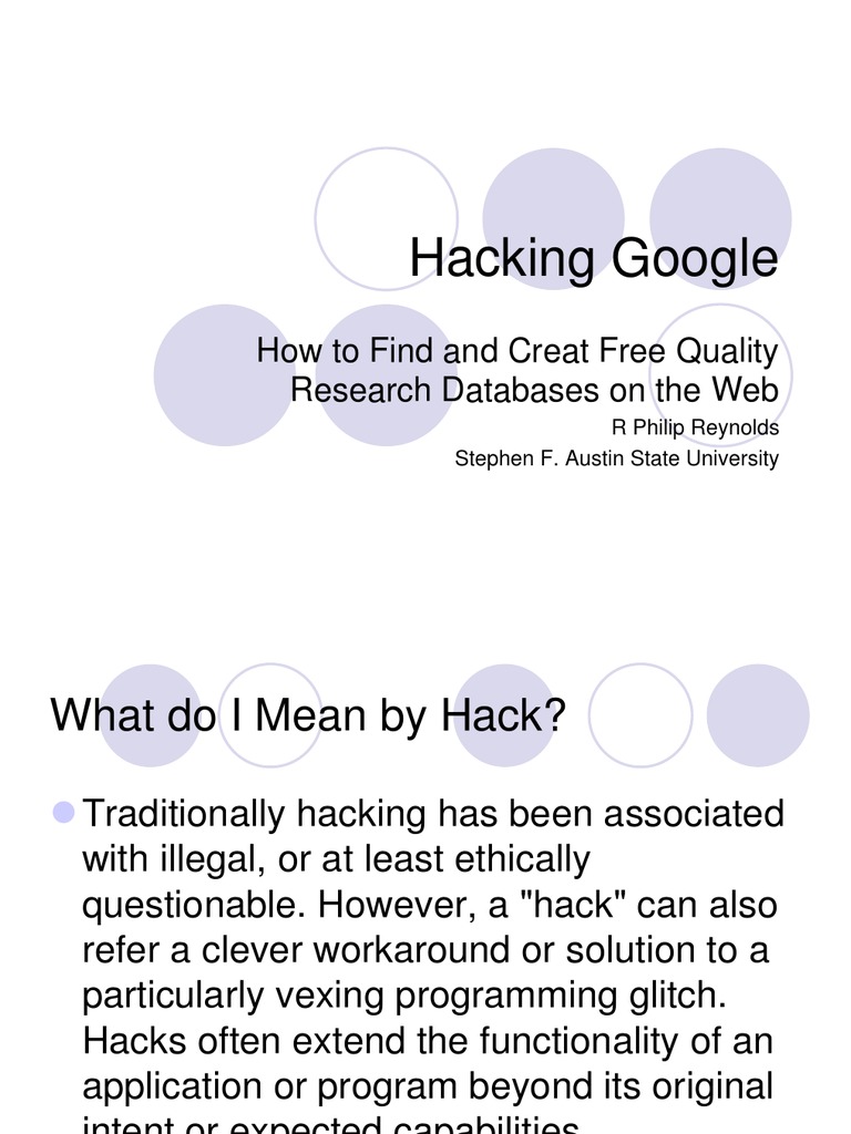 Google Hacks for Research Mastery | PDF | Metadata | Web Search Engine