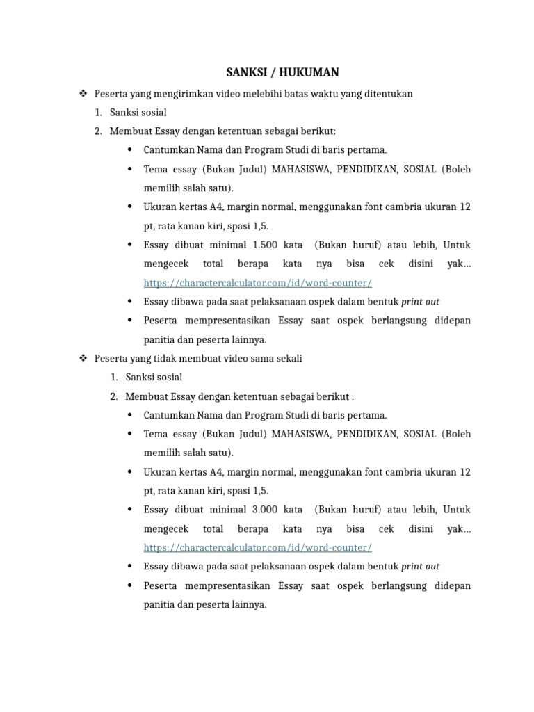 Ketentuan Sanksi | PDF