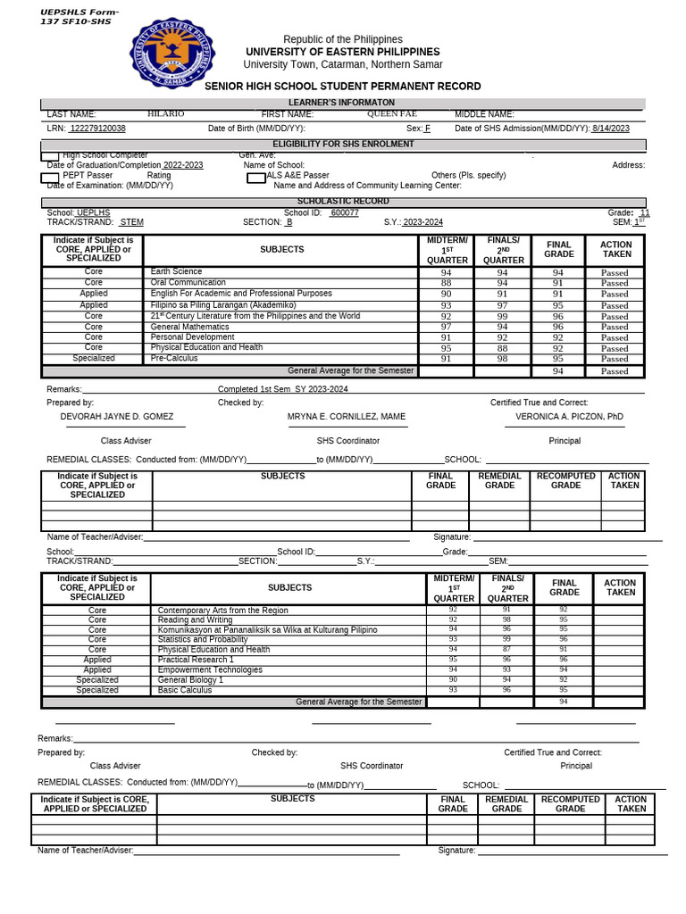 Real F137 Stem Sy 2023 20241 | PDF
